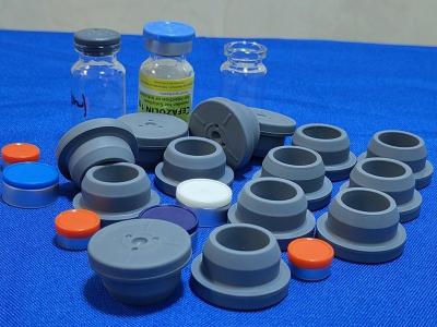 China Pharmaceutical Grade Silicone Borominated Rubber Stopper 13mm 20mm 28mm for Glass Injection Vial for sale