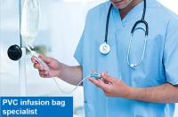 China Medical PVC Infusion Bag 100ml 250ml 500ml Two Ports IV Saline Sodium Chloride Drip Bag for sale