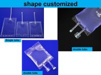 China Medical Grade PVC Empty Infusion Bag 100ml 250ml Transparent IV Bag for Glucose Saline for sale