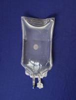 China 500ml IV Solution Medical Fluid Bag Double Tube Non DEHP Empty Infusion Bag Single Port for sale