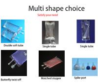 China Disposable PVC Infusion Bag 2000ml 3000ml 5000ml Butterfly Dual Port Twist Off for Veterinary Use for sale