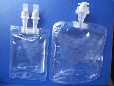 China Disposable Non PVC IV Infusion Bag 1000ml Double Port Normal Saline Sodium Chloride for sale
