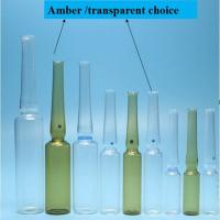 China Borosilicate Glass Ampoule 1ml to 20ml Color Ring Logo Screen Printing Form B C D for sale