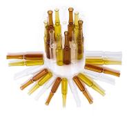 China 10ml Amber USP Glass Ampoules for Antibiotics Borosilicate Injection Vials with Blue Cut Point for sale