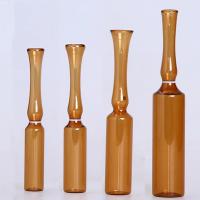 China 10ml Amber USP Glass Ampoules for Antibiotics Borosilicate Injection Vials with Blue Cut Point for sale