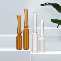 China 10ml Amber USP Glass Ampoules for Antibiotics Borosilicate Injection Vials with Blue Cut Point for sale