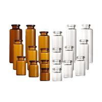 China 5ml 10ml 20ml Amber Borosilicate Glass Vial Tubular Injection Empty Serum Vial for sale