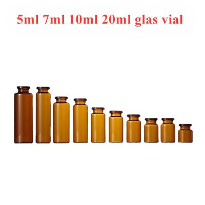 China Low Borosilicate Glass Vial 5ml 10ml Clear Amber Sterile Injection Medical Cosmetic Vial for sale