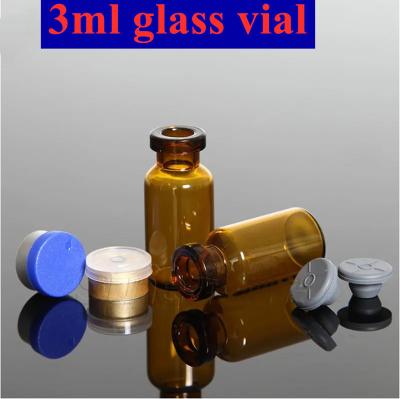 China USP Type I Molded Glass Vial 10ml with Rubber Stopper for Pharmaceutical Injection for sale
