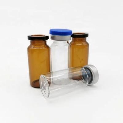 China Amber Borosilicate Glass Injection Vial 5ml 20ml Sterile Serum Bottle for Pharmaceutical Use for sale