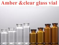 China Amber Borosilicate Glass Injection Vial 5ml 20ml Sterile Serum Bottle for Pharmaceutical Use for sale