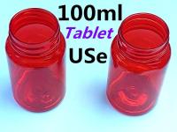 China Candy Chewing Vitamin Bottles Red Reusable Empty Prescription Pill Bottles for sale