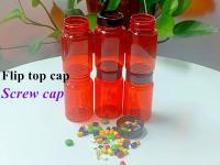 China Transparent Red Empty Prescription Bottles 100cc 150ml For Supplement Pill for sale