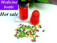 China Red Pharmacy Prescription Bottles 100ml 150ml Capsule Storage for sale