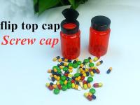 China Red Pharmacy Prescription Bottles 100ml 150ml Capsule Storage for sale