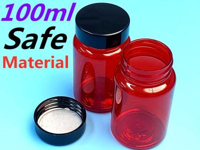 China PET Plastic Pill Bottle 100ml 150ml for Medicine Capsules Vitamins Tablet Container for sale