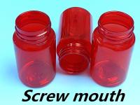 China Supplement Vitamins Medicine Bottles 100ml Red Pill Bottle for sale