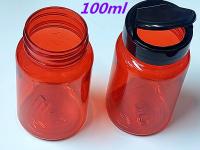 China Supplement Vitamins Medicine Bottles 100ml Red Pill Bottle for sale