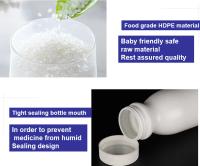 China White HDPE Prescription Pill Bottle 120ml 1oz Empty Medicine Container with PE Cap for sale