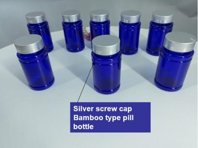 China Blue PET Plastic Medicine Bottle 100ml 120ml for Pills Capsules Tablets Vitamin Supplement Container for sale