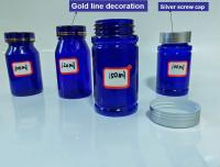 China Pharmaceutical 100ml 120ml 175ml Blue PET Plastic Pill Capsule Bottle with Screw Cap for sale