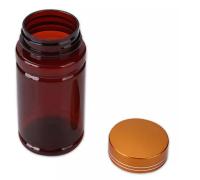 China 100ml 150ml 200ml Amber Plastic Pill Bottles With Cap Transparent for sale