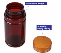 China PET Wide Mouth Medicine Bottles 100ml 200ml Pill Bottle for Vitamin Capsule Supplements for sale