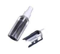 China 60ml 100ml Round PET Plastic Spray Bottle for Cosmetic Hand Sanitizer 50ml Clear for sale