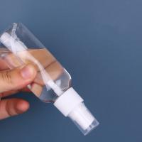 China 60ml 100ml Round PET Plastic Spray Bottle for Cosmetic Hand Sanitizer 50ml Clear for sale