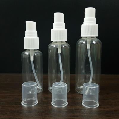China 100ml 120ml 355ml PET Plastic Screw Cap Nozzle Pump Spray Bottle for Hand Sanitizer Perfume for sale