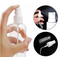 China Travel Size Empty PET Plastic Spray Bottle 50ml Hand Sanitizer Alcohol Mist Spray Pump White for sale