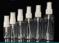 China 50ml 60ml 100ml PET Clear Round Refillable Hand Sanitizer Spray Bottle Custom for sale