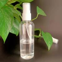 China 50ml 60ml 100ml PET Clear Round Refillable Hand Sanitizer Spray Bottle Custom for sale
