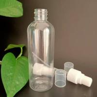 China 30ml 60ml 100ml Refillable Clear PET Plastic Spray Bottles with Fine Mist Sprayer for sale