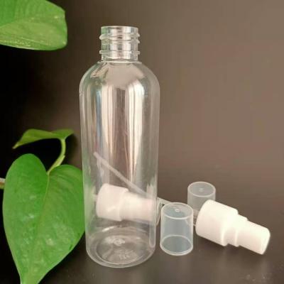 China 30ml 60ml 100ml Refillable Clear PET Plastic Spray Bottles with Fine Mist Sprayer for sale