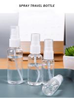 China 30ml 60ml 100ml Refillable Clear PET Plastic Spray Bottles with Fine Mist Sprayer for sale