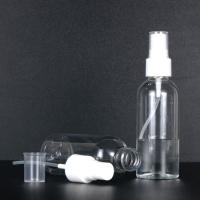 China 30ml 60ml 100ml Refillable Clear PET Plastic Spray Bottles with Fine Mist Sprayer for sale