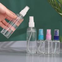 China 30ml 60ml 100ml Refillable Clear PET Plastic Spray Bottles with Fine Mist Sprayer for sale