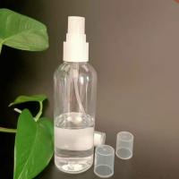 China 50ml 100ml Clear PET Plastic Spray Bottle Flat Round Travel Mini Portable Lotion Disinfectant for sale