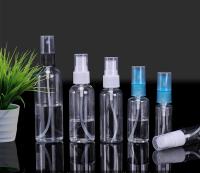 China Thick Wall Clear Water Spray Bottle 30ml 60ml Pet Plastic Spray Bottles for sale