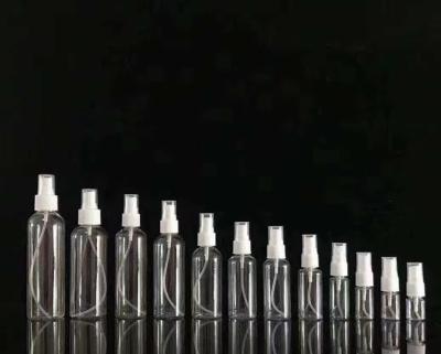 China Clear PET Plastic Spray Bottles 60ml 120ml Fine Mist Pump for Face Care Cosmetics for sale