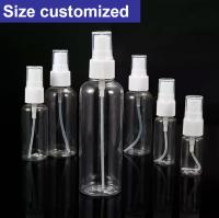 China Transparent Empty 100ml Spray Bottles 50ml Pet Perfume Bottle for sale