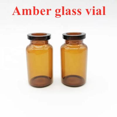 China 20ml Amber Borosilicate Glass Vial for Injection with 18mm Neck Finish for sale