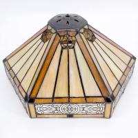 China Handcrafted Hexagon Stained Glass Table Lamp 30cm 40cm AC85-265V for Living Room Bedroom for sale