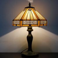 China European 30cm Handmade Stained Glass Table Lamp AC 85-265V for Hotel Bedroom Living Room for sale