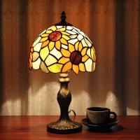 China European Handmade Stained Glass Table Lamp 20-40cm AC85-265V Retro Night Light for sale
