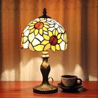 China European Handmade Stained Glass Table Lamp 20-40cm AC85-265V Retro Night Light for sale