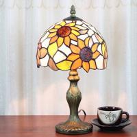 China European Handmade Stained Glass Table Lamp 20-40cm AC85-265V Retro Night Light for sale