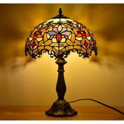 China Handmade Stained Glass Mosaic Table Lamp 30cm 40cm AC 85-265V for Hotel Restaurant Home Decoration for sale