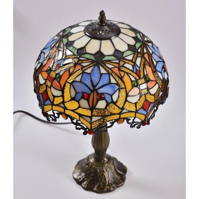 China Mediterranean Handmade Stained Glass Table Lamp 9 Inch 12 Inch AC 85-265V Decorative Living Room Bar Light for sale